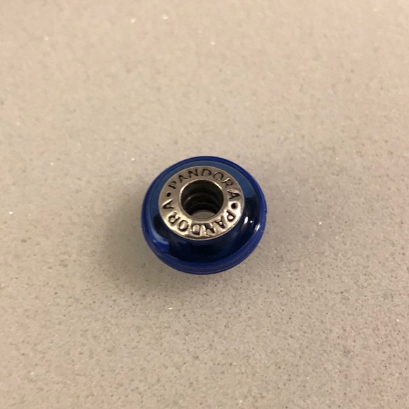 Pandora | Jewelry | Pandora Murano Glass Blue Ribbon Charm | Poshmark